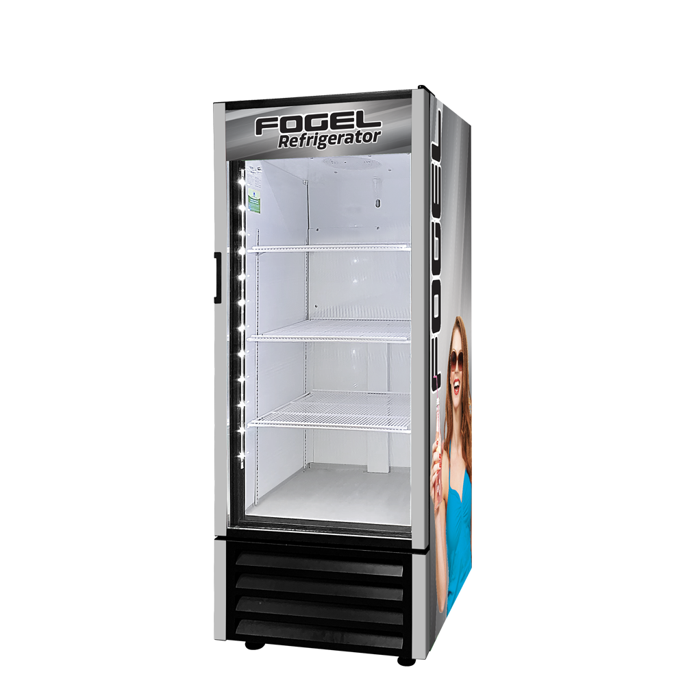Enfriador de 1 puerta de vidrio de 16 pies cúbicos - Fogel Panamá